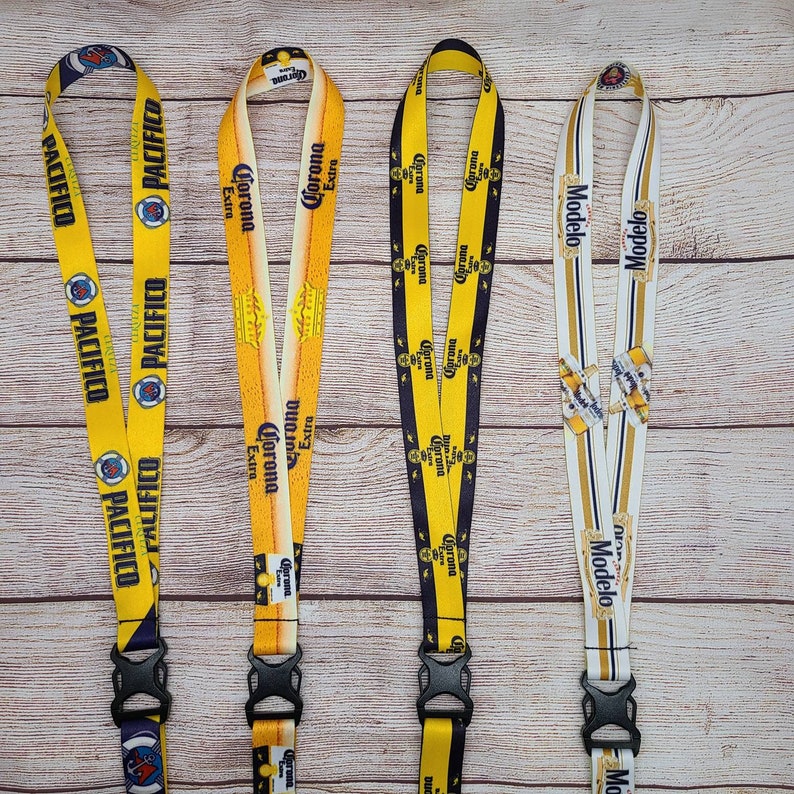 Lanyard Keychain Mexican Beer Badge Holder With Detachable | Etsy