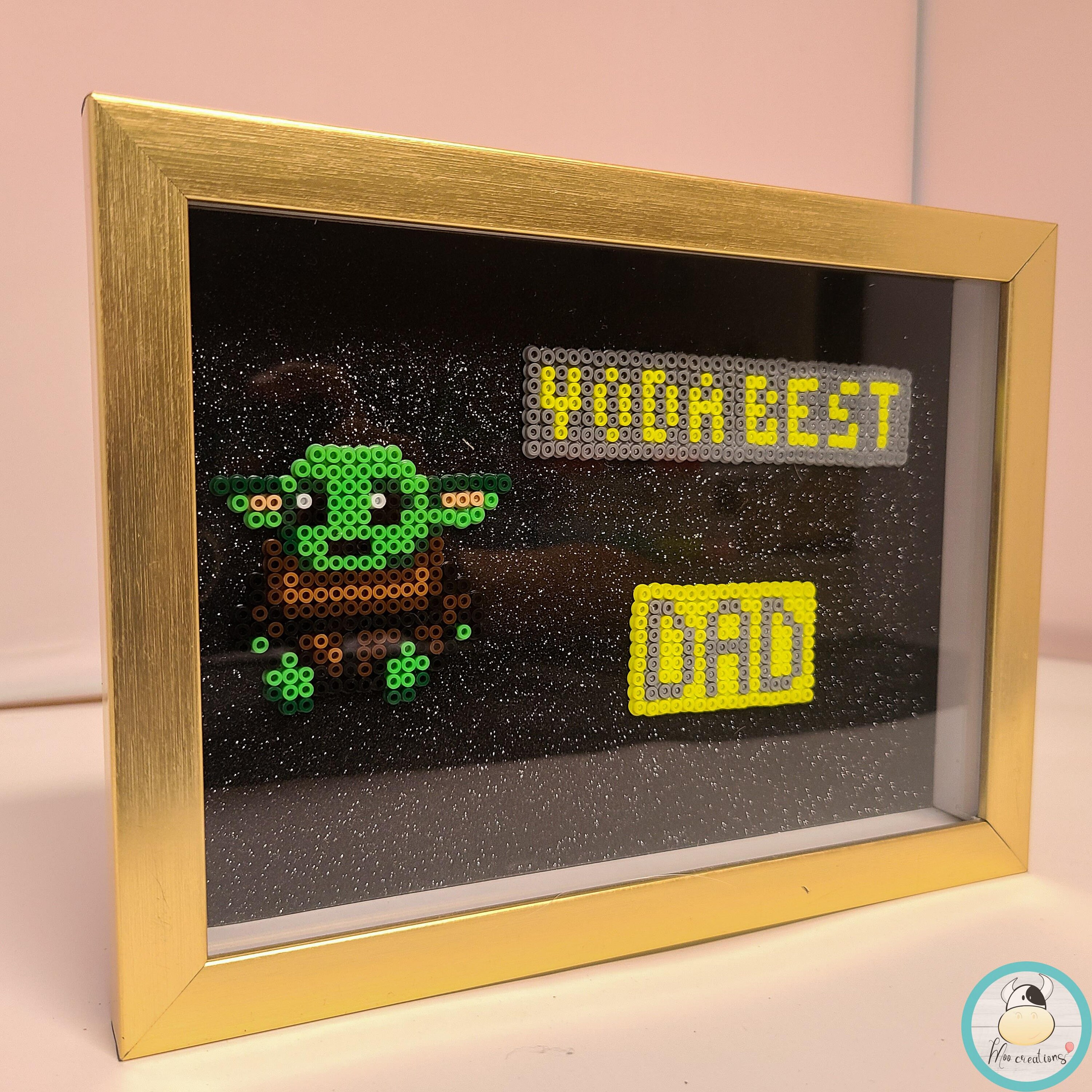 Yoda Best Dad Father's Day Gift Shadow Box Perler Beads - Etsy UK