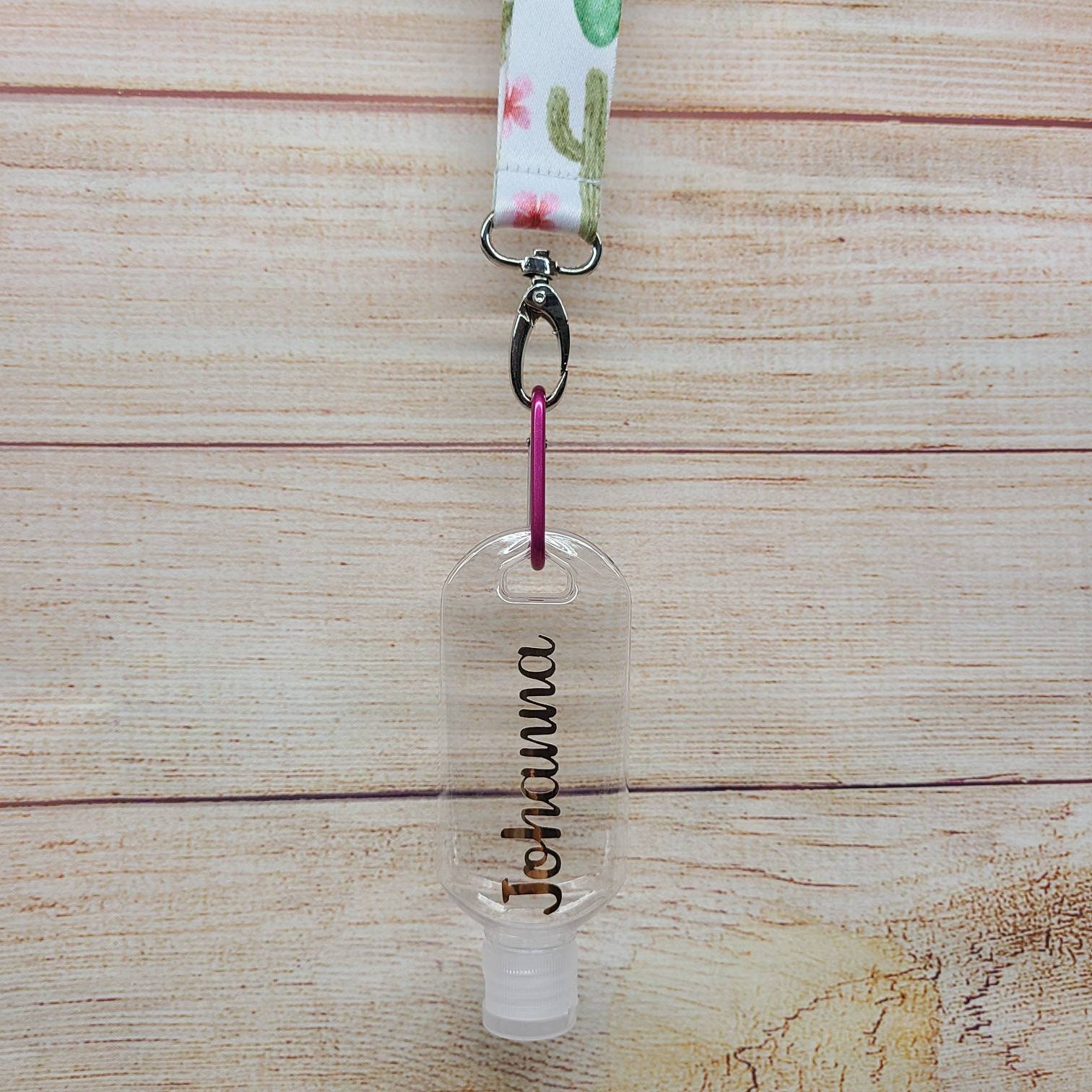 Watercolor cactus lanyard keychain badge holder gift idea for | Etsy