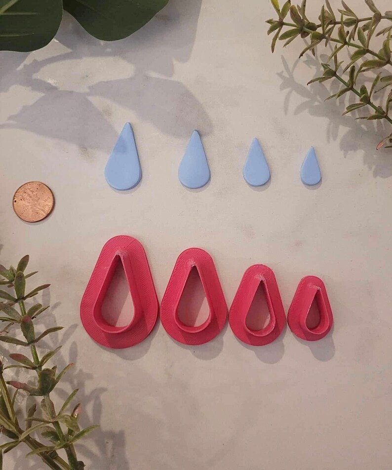 Teardrop Clay Cutter | Raindrop Clay Cutter | Polymer Clay Cutter ...