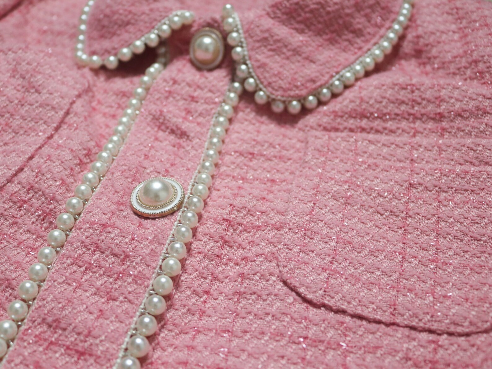 The Coco Glitz Coat Handmade Barbie Pink Glittery Tweed - Etsy