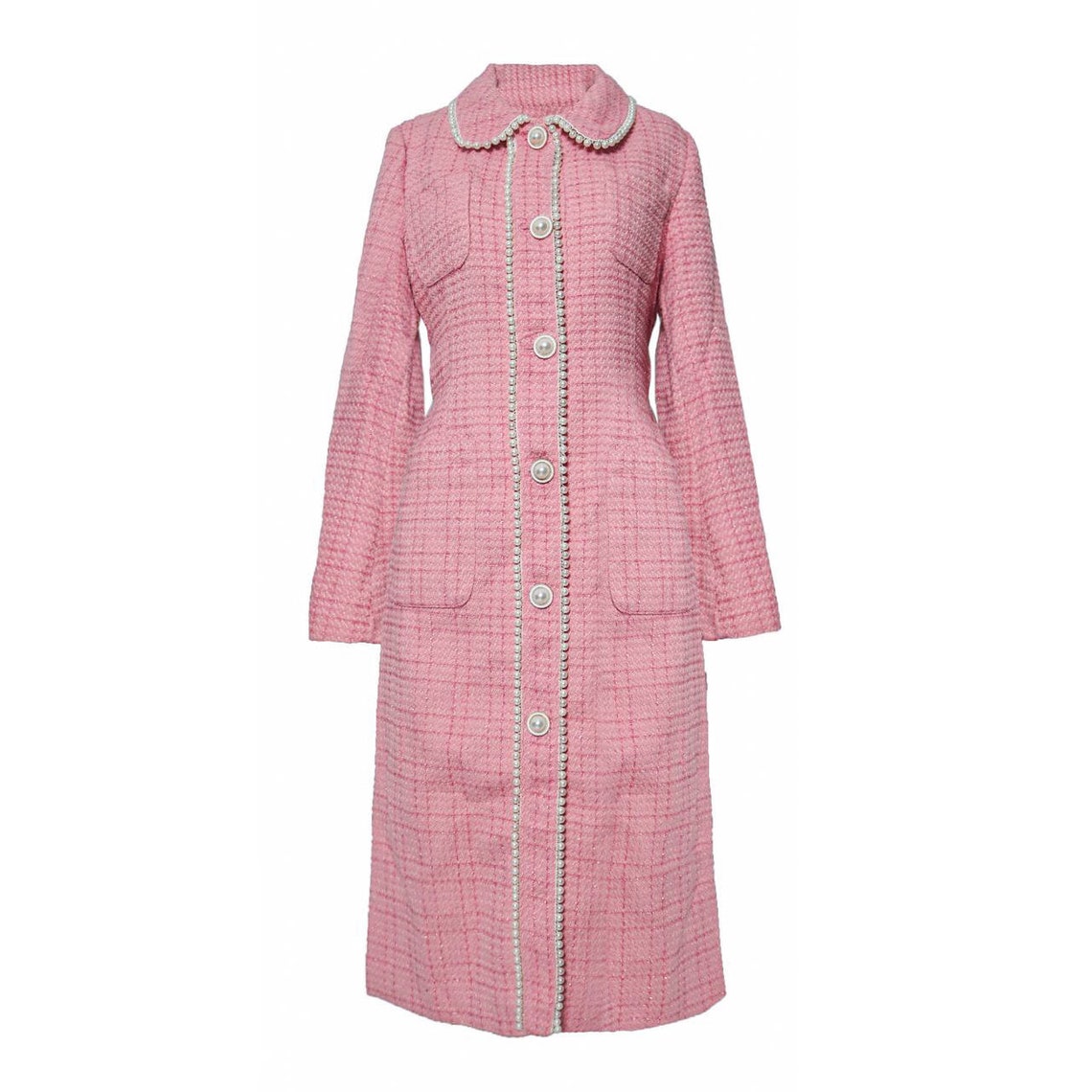 The Coco Glitz Coat Handmade Barbie Pink Glittery Tweed - Etsy