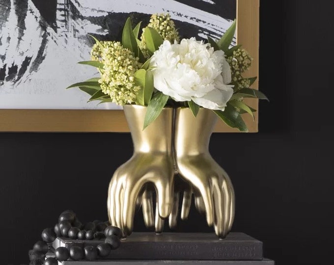 Ceramic Hand Shaped Vase - Etsy