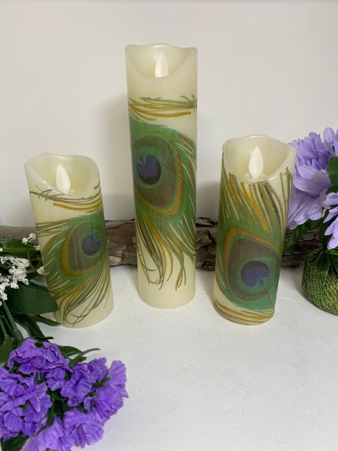 Battery Operated Flameless Candles Candlesbattery Operated - Etsy