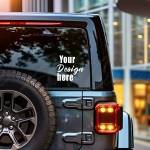 Car Mockup, Car Decal Mockup Back Window, Car Sticker Mockup, Vinyl ...