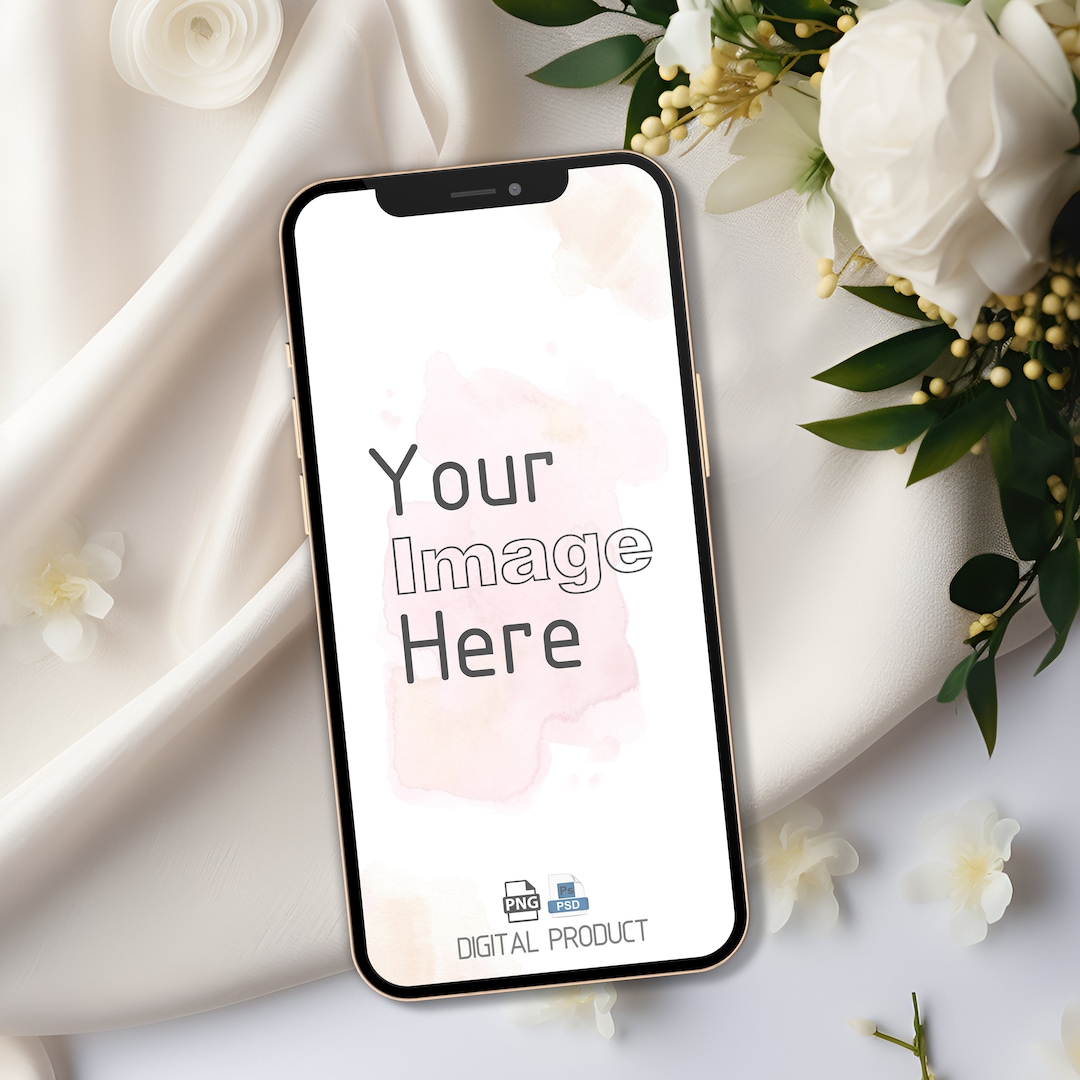Invitation Cell Phone Mockup Digital Invitation Mockup Bridal Mockup ...