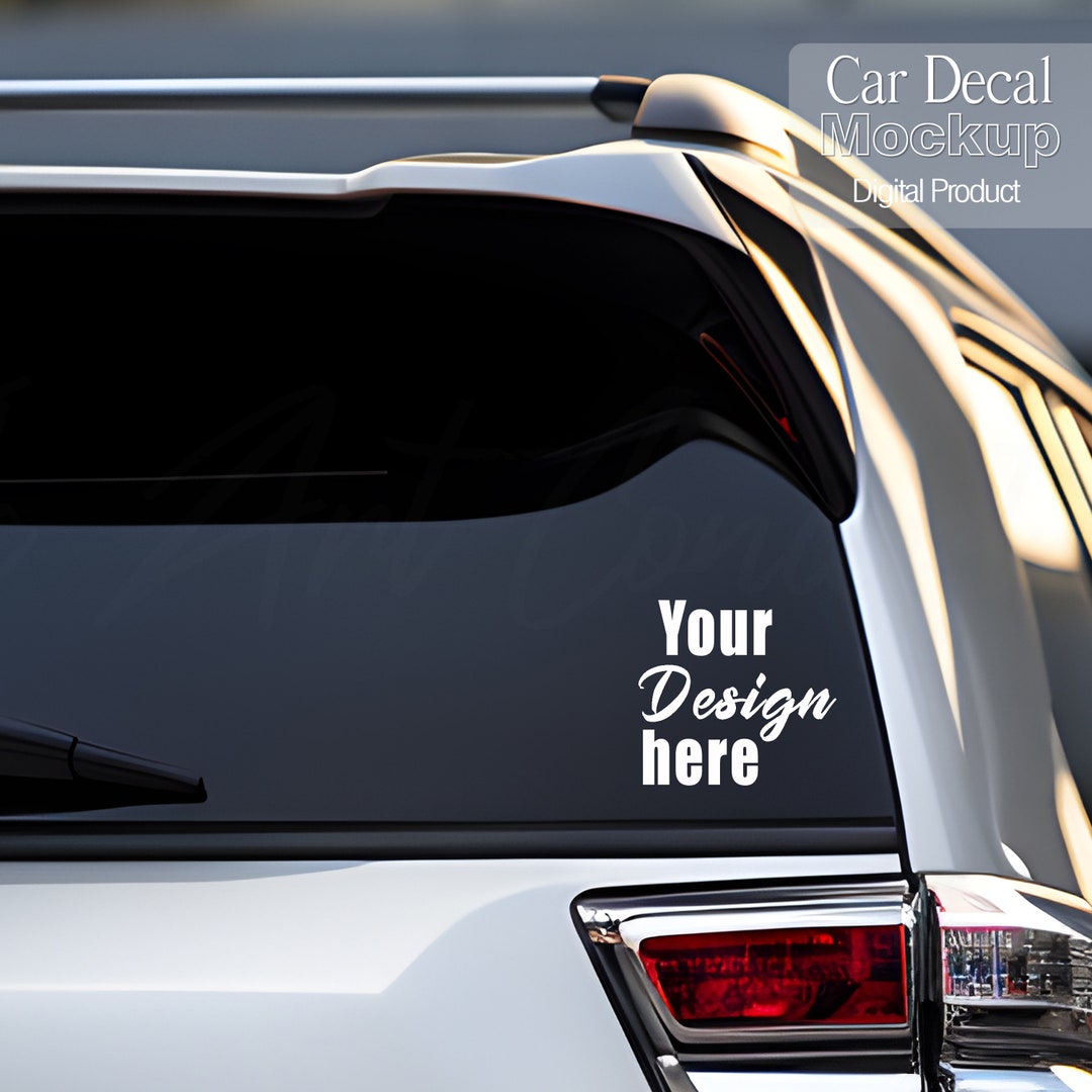 Car Mockup Car Decal Mockup Back Window Car Sticker Mockup - Etsy