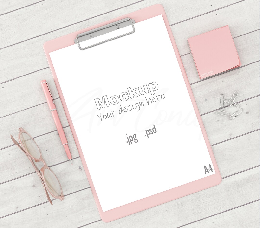 Clipboard Mockup, Stationery Mockup, Planner Mockup, A4 Paper Mockup ...