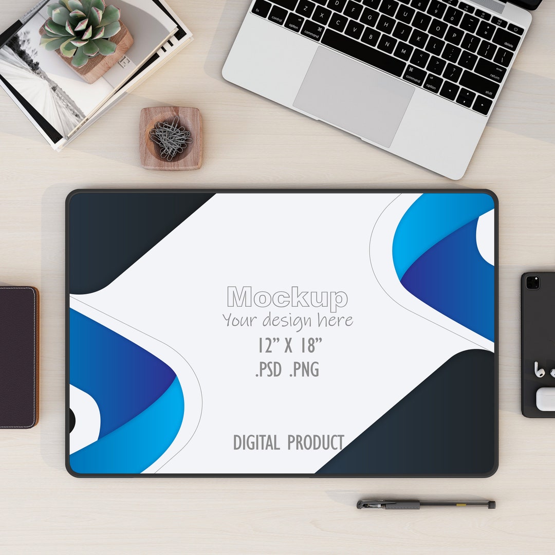 Desk Mat Mockup 12"x18" Mousepad Mockup Mousepad Desk Pad Mockup Large ...