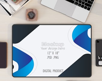 Desk Mat Mockup Size Guide Mousepad Mockup Mousepad Desk Pad Mockup ...