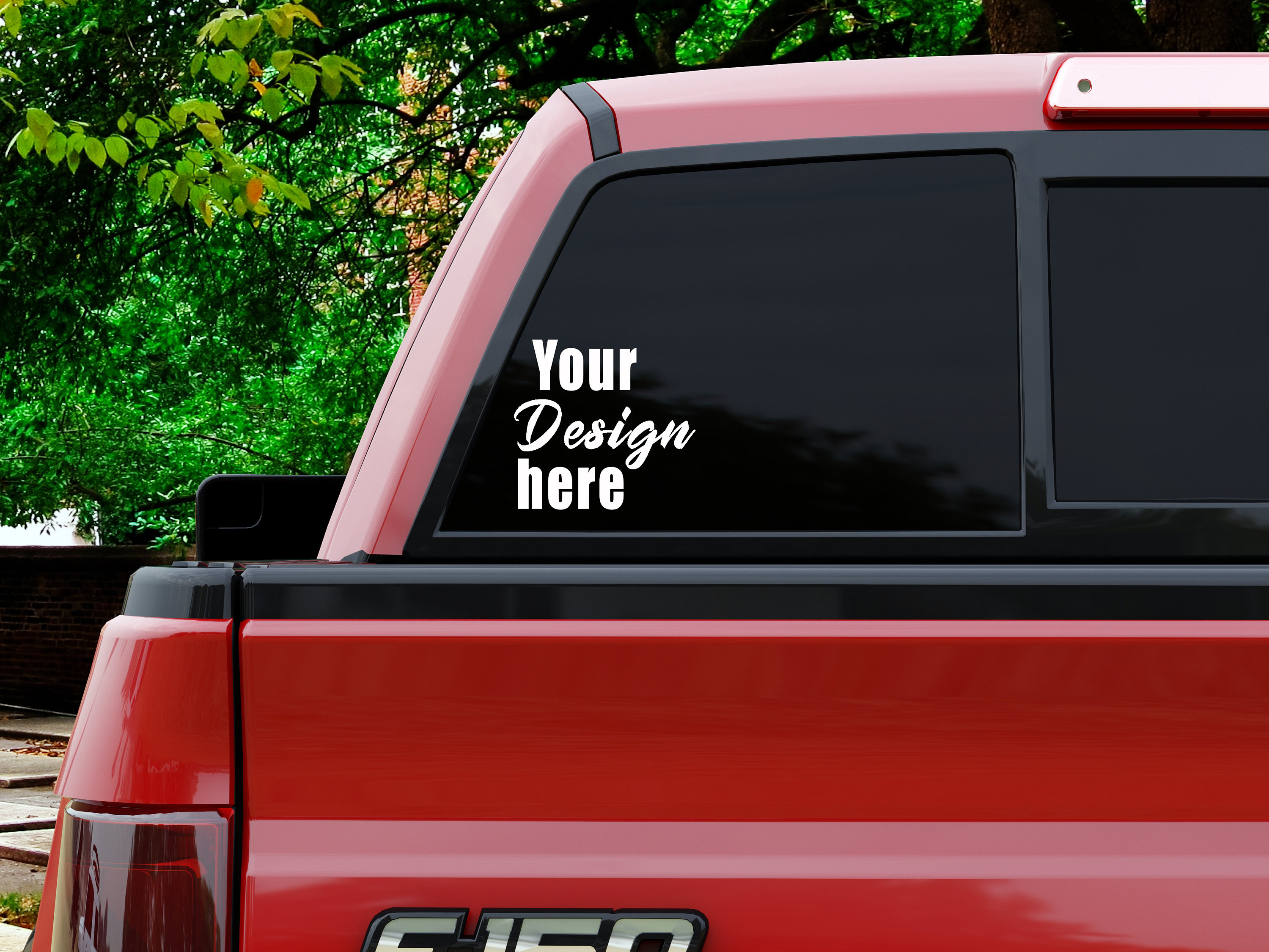 Car Decal Mockup for Your Car Decals Presentation. Car Window - Etsy