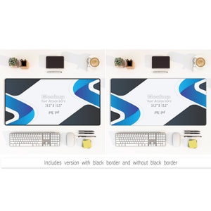 Desk Mat Mockup 31.5"x15.5" Mousepad Mockup Desktop Mat Mockup Mousepad ...