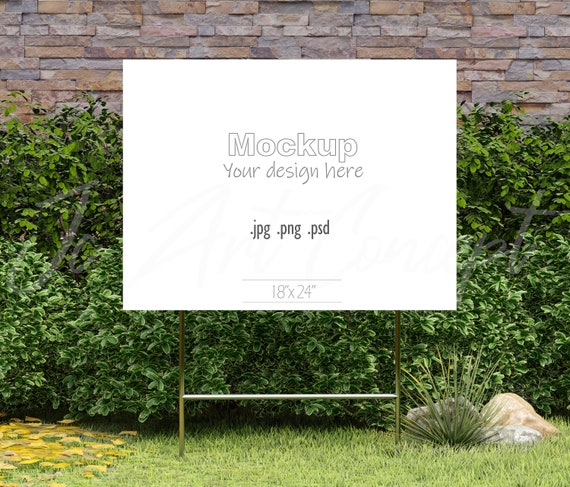 Yard Sign Mockup Horizontal. Show Here Your Yard Sign Mockup | Etsy