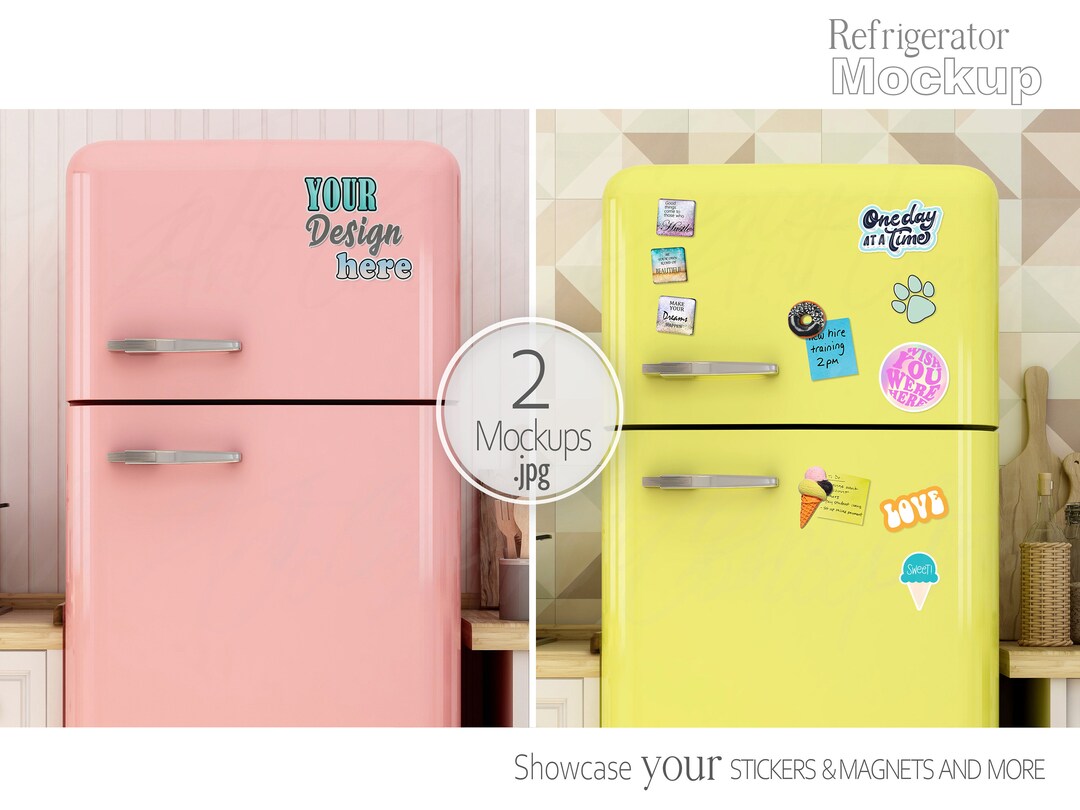 Refrigerator Mock Up, Fridge Mockup, Sticker Mockup, Decal Mockup ...