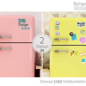 Refrigerator Mock Up, Fridge Mockup, Sticker Mockup, Decal Mockup ...