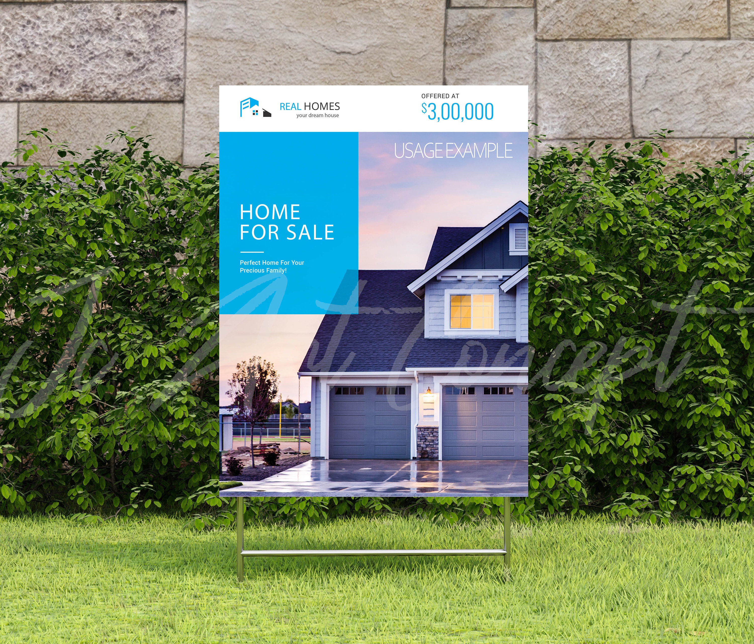 Vertical Yard Sign Mockup. Show Here Your Yard Sign Mockup - Etsy