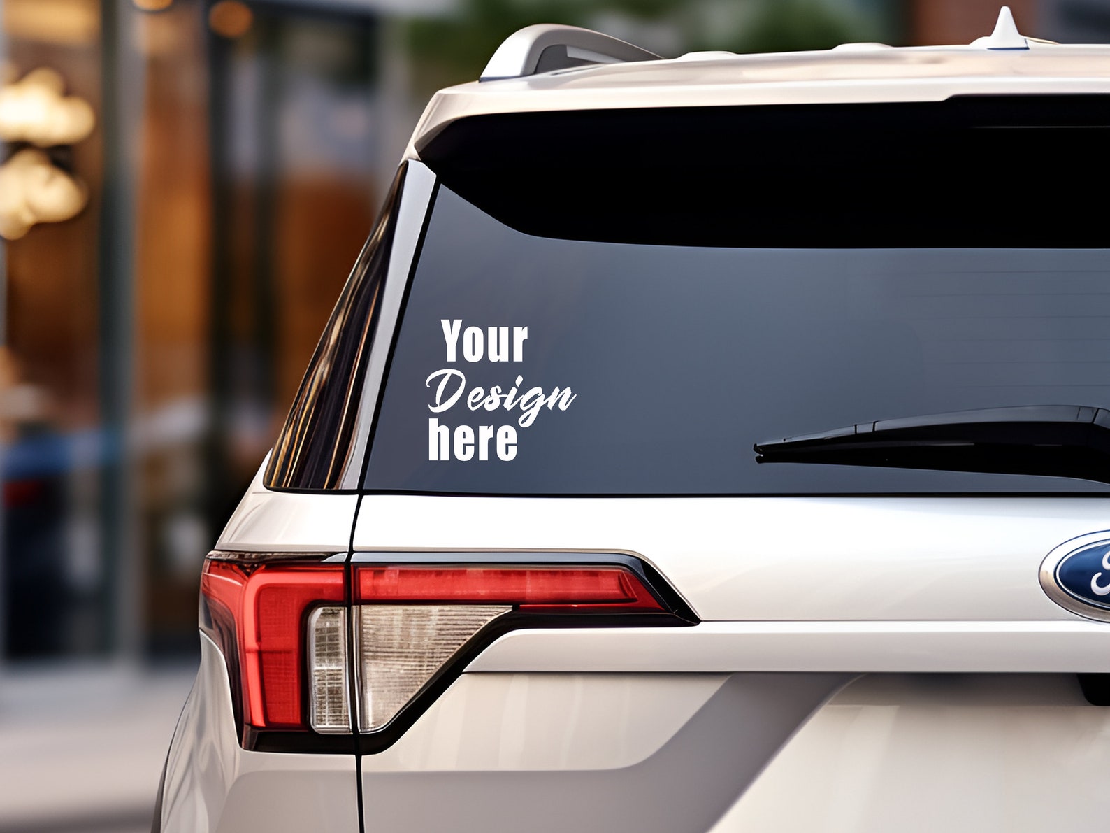 Car Decal Mockup, for Your Decals Presentation. Car Window Mockup ...
