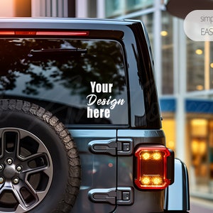 Car Mockup, Car Decal Mockup Back Window, Car Sticker Mockup, Vinyl ...
