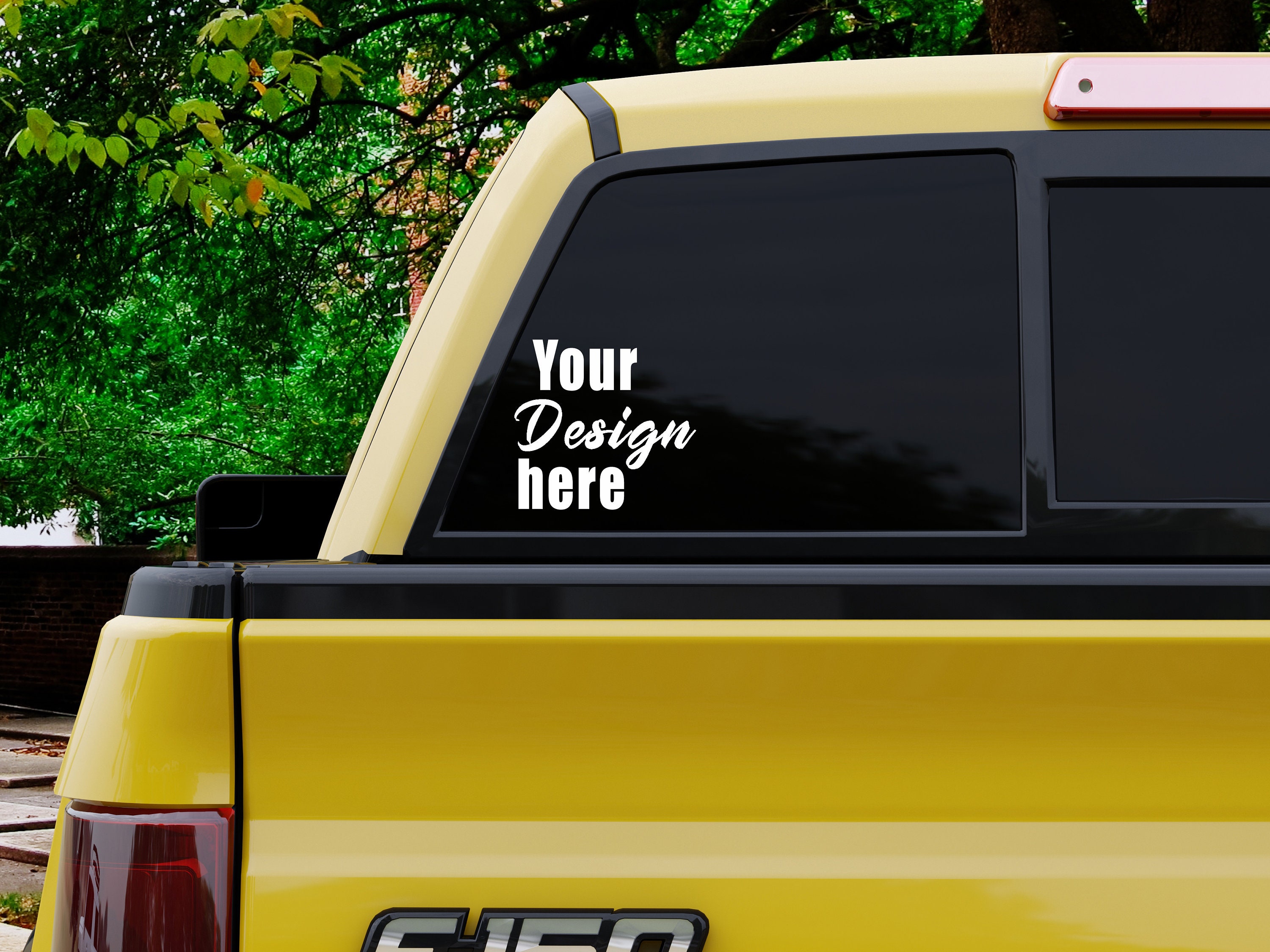 Car decal mockup vinyl car decal mockup car window mockup | Etsy