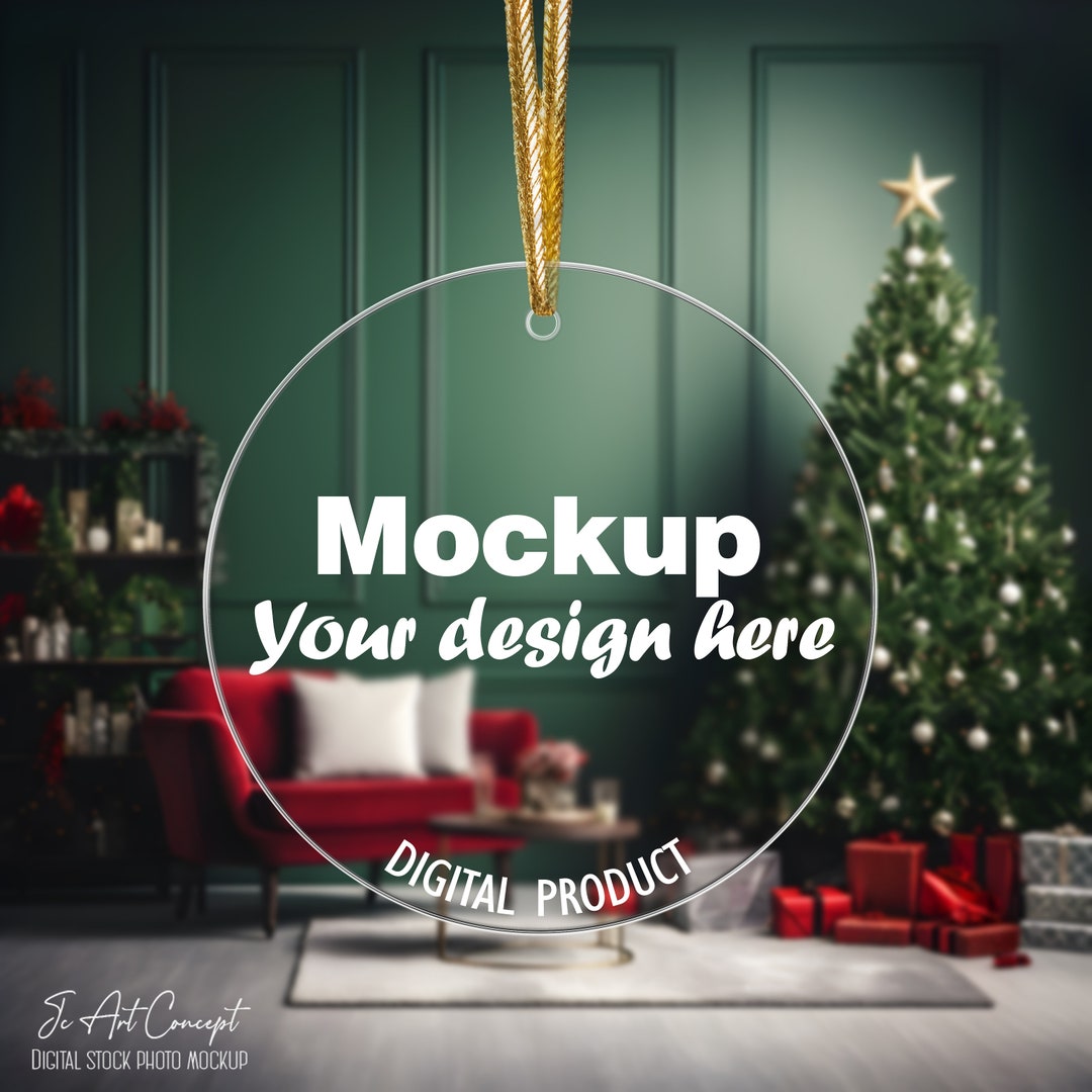 Acrylic Ornament Mockup Christmas Ornament Mockup Christmas Mockup ...