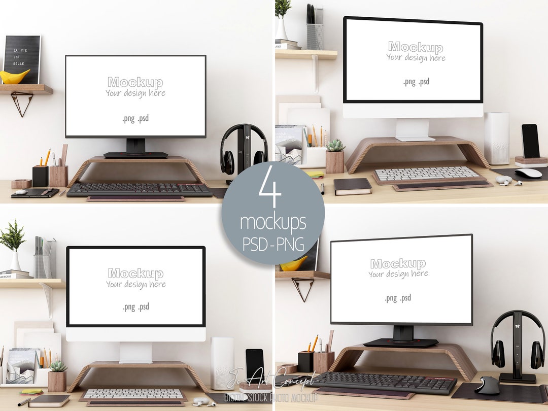 Desktop Mockup Computer Screen Mockup Device Mock up Monitor Mock up ...