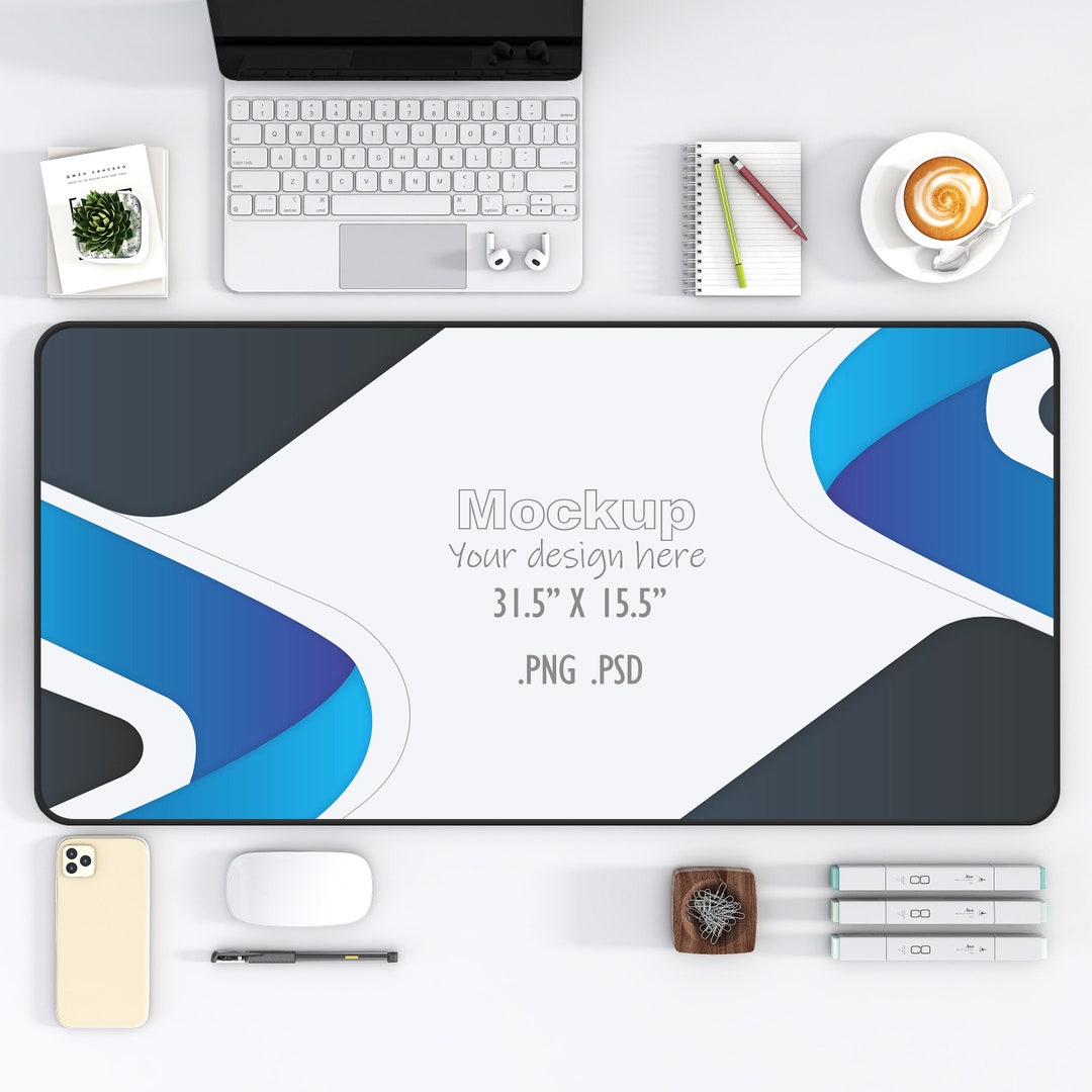 Desk Mat Mockup 31.5x15.5 Mousepad Mockup Desktop Mat Mockup Mousepad ...