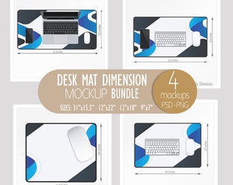 Desk Mat Mockup Size Guide Mousepad Mockup Mousepad Desk Pad Mockup ...