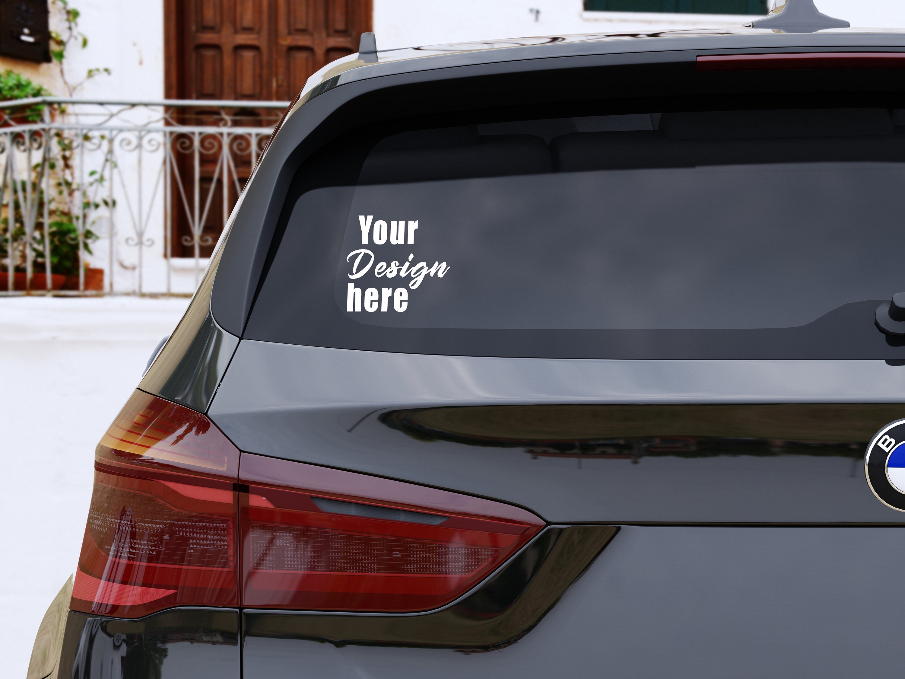 Car Decal Mockup for Your Car Decals Presentation. Car Window - Etsy