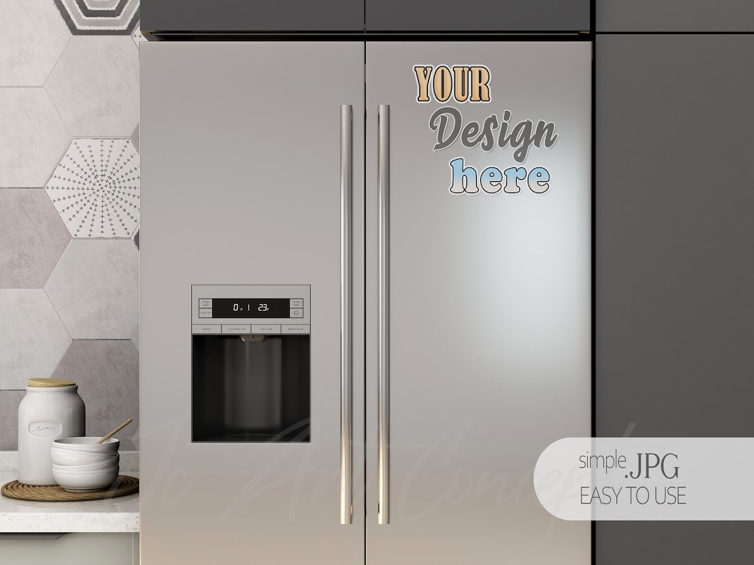 Sticker Mockup, Refrigerator Mock Up, Decal Mockup, Vinyl Decal Mockup ...