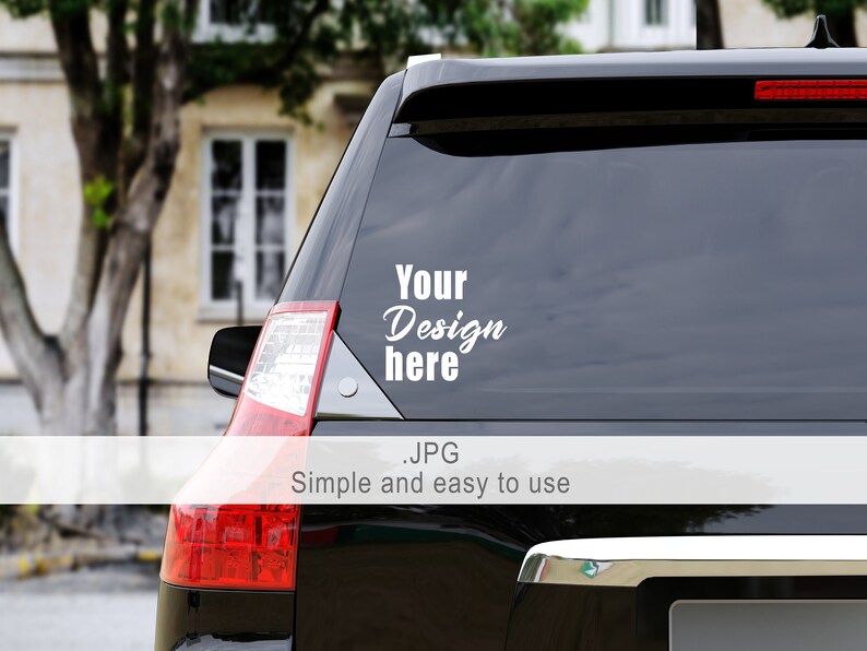 Car Decal Mockup for Your Decals Presentation. Car Window | Etsy