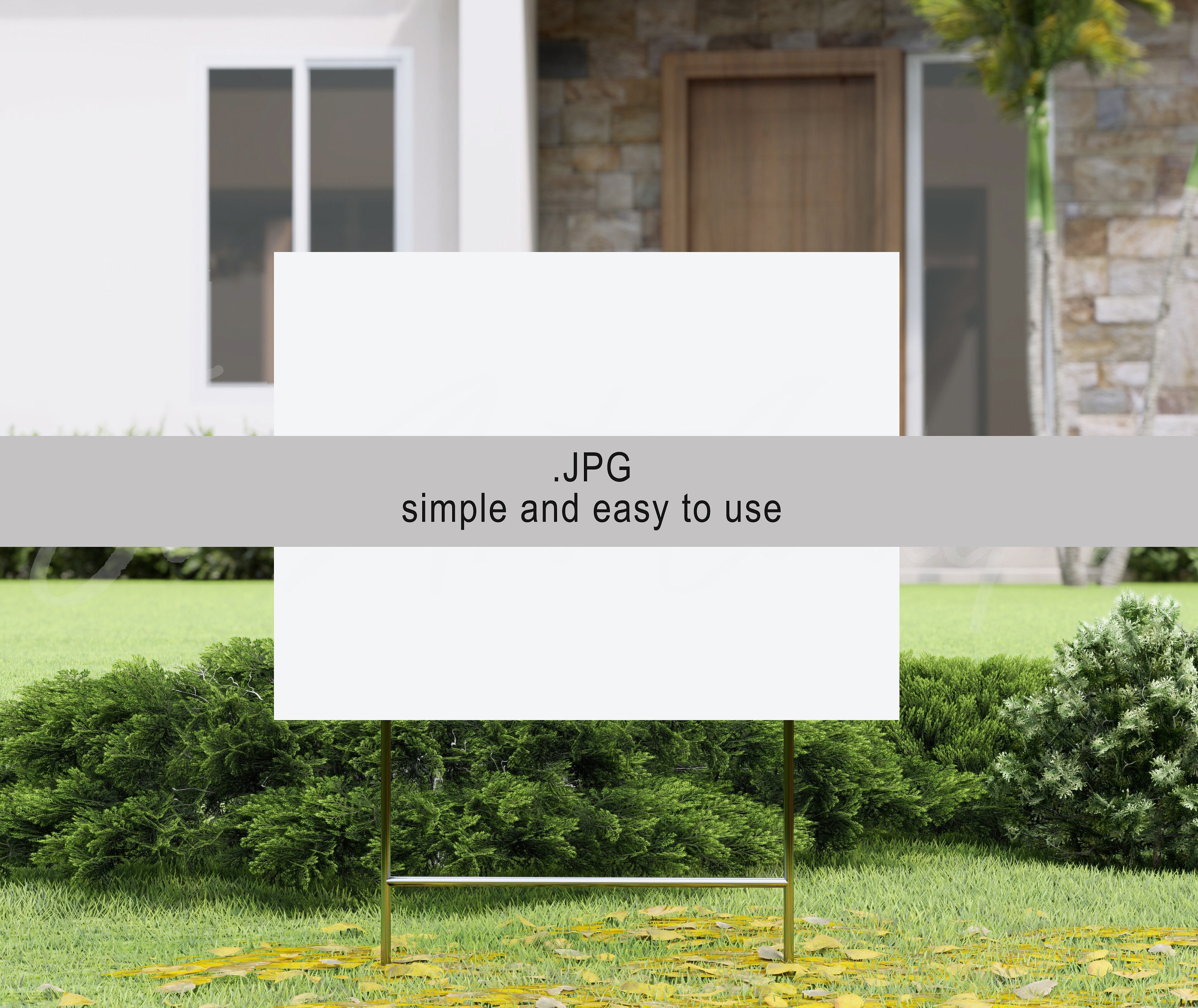 Yard Sign Mockup Horizontal Yard Sign Mockup Real Estate - Etsy