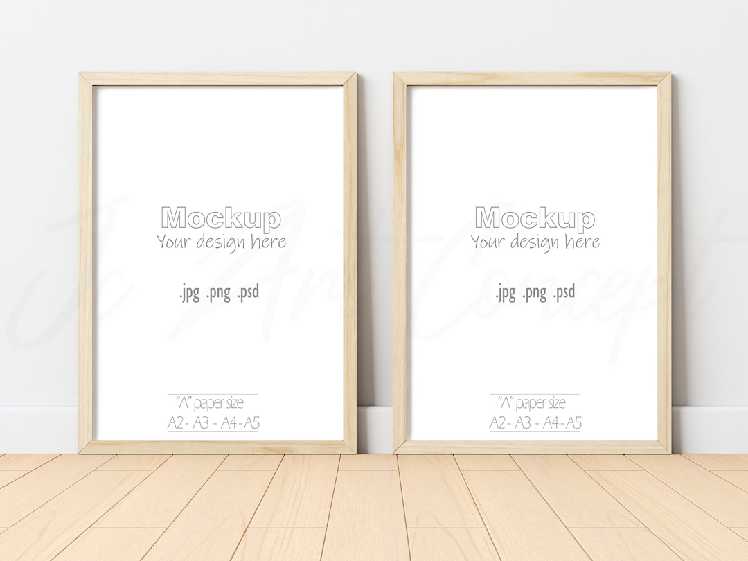 2 Frames Mockup, Double Frame Mockup, Frame Mockup for 2 Frames, Two ...