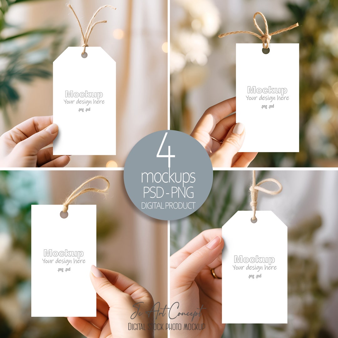 Gift Tag Mockup Wedding Favor Tag Mockup Transparent Favor Tag Mockup ...