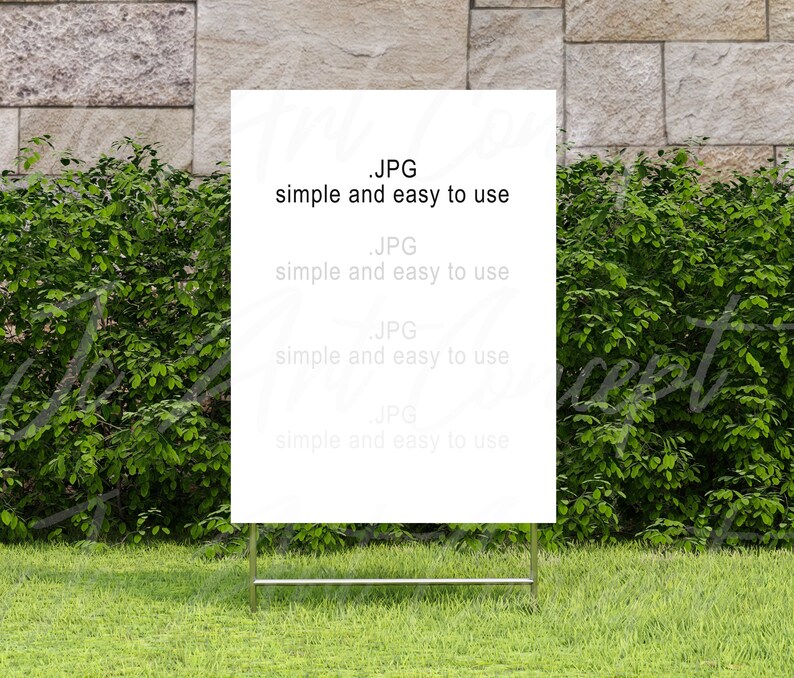 Vertical Yard Sign Mockup. Show Here Your Yard Sign Mockup - Etsy