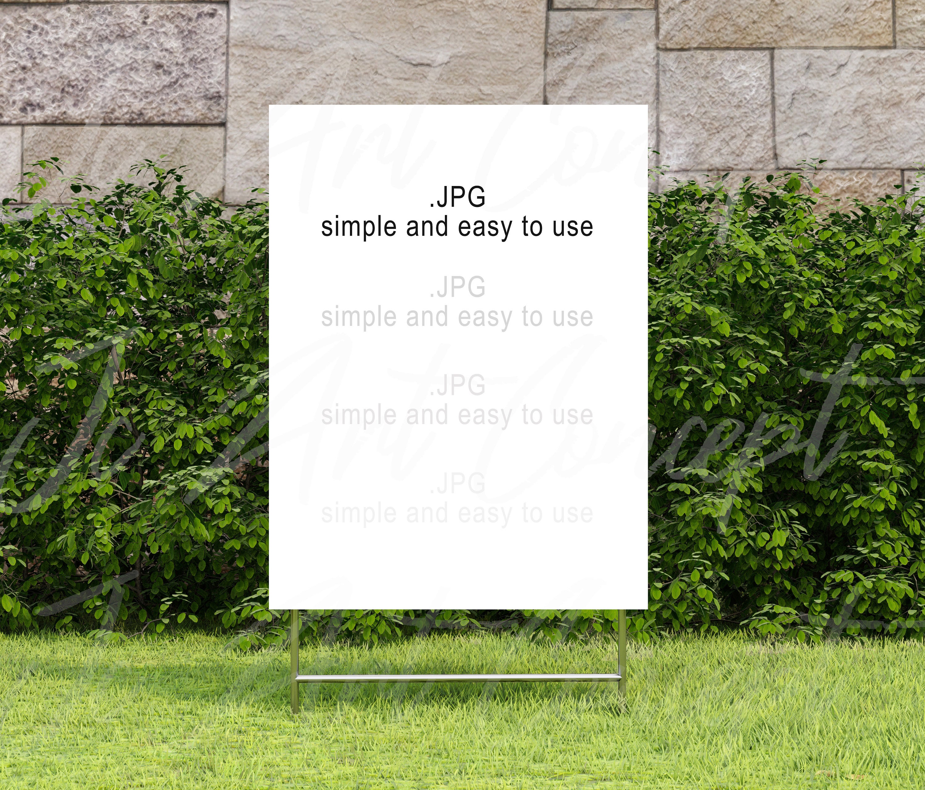 Vertical Yard Sign Mockup. Show Here Your Yard Sign Mockup - Etsy