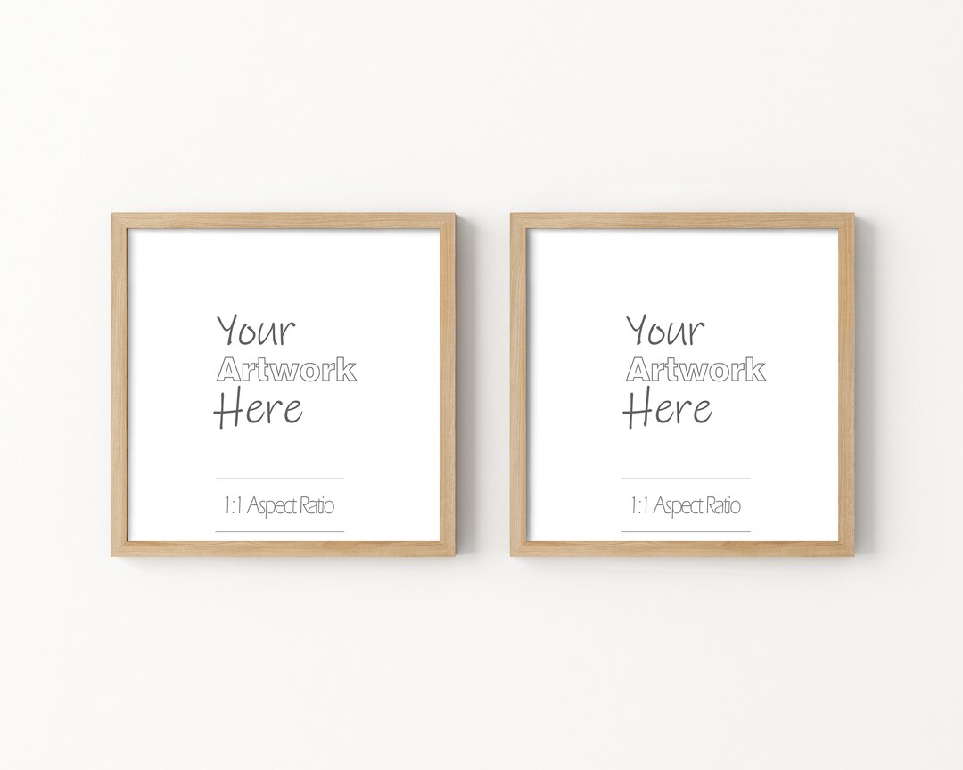 Two Square Frame Mock Up, Square Photo Frame Mockup, Two Frame Mockup ...