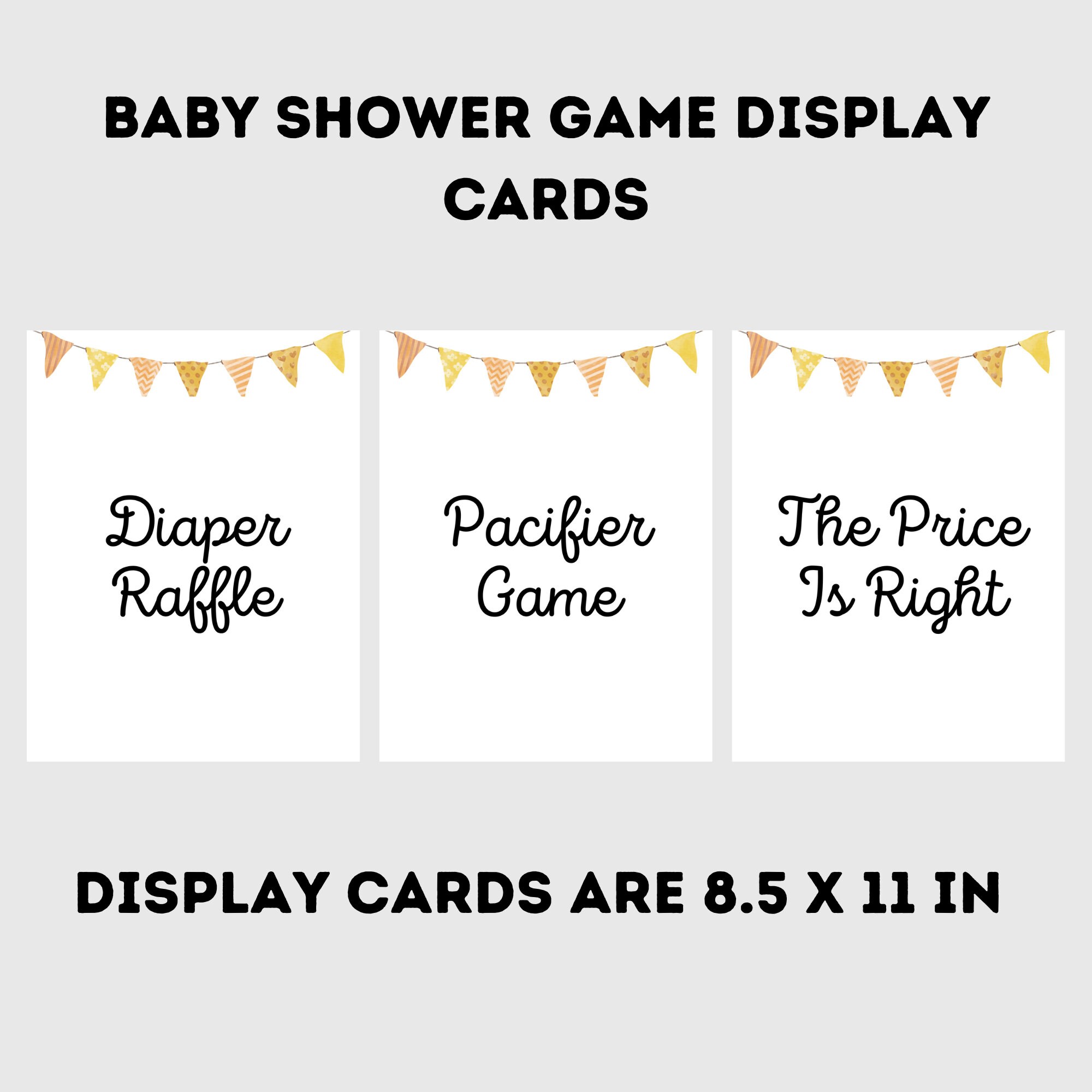 Yellow Baby Shower Games - Etsy