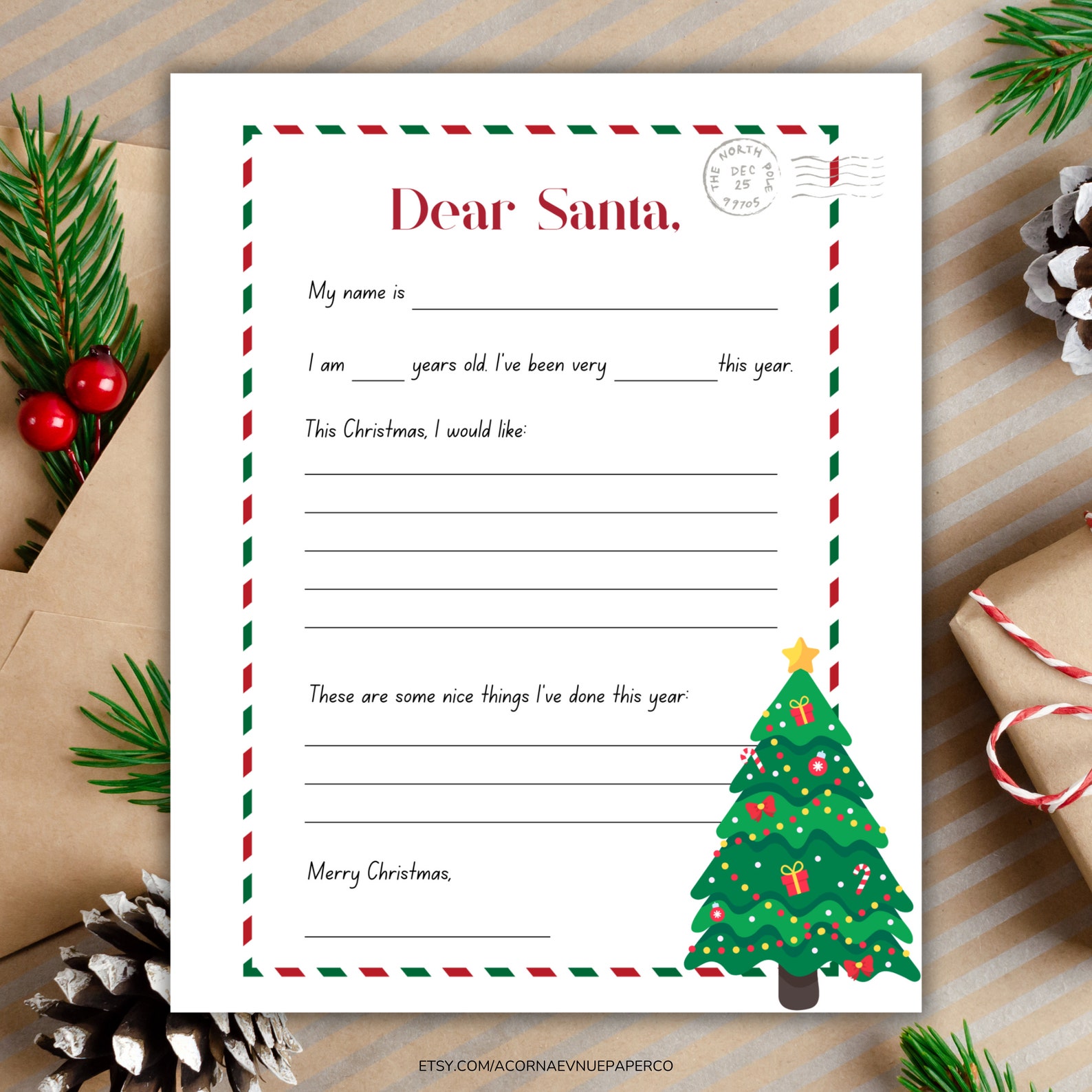 Editable Letter From Santa Printable Offical Nice List Certificate ...