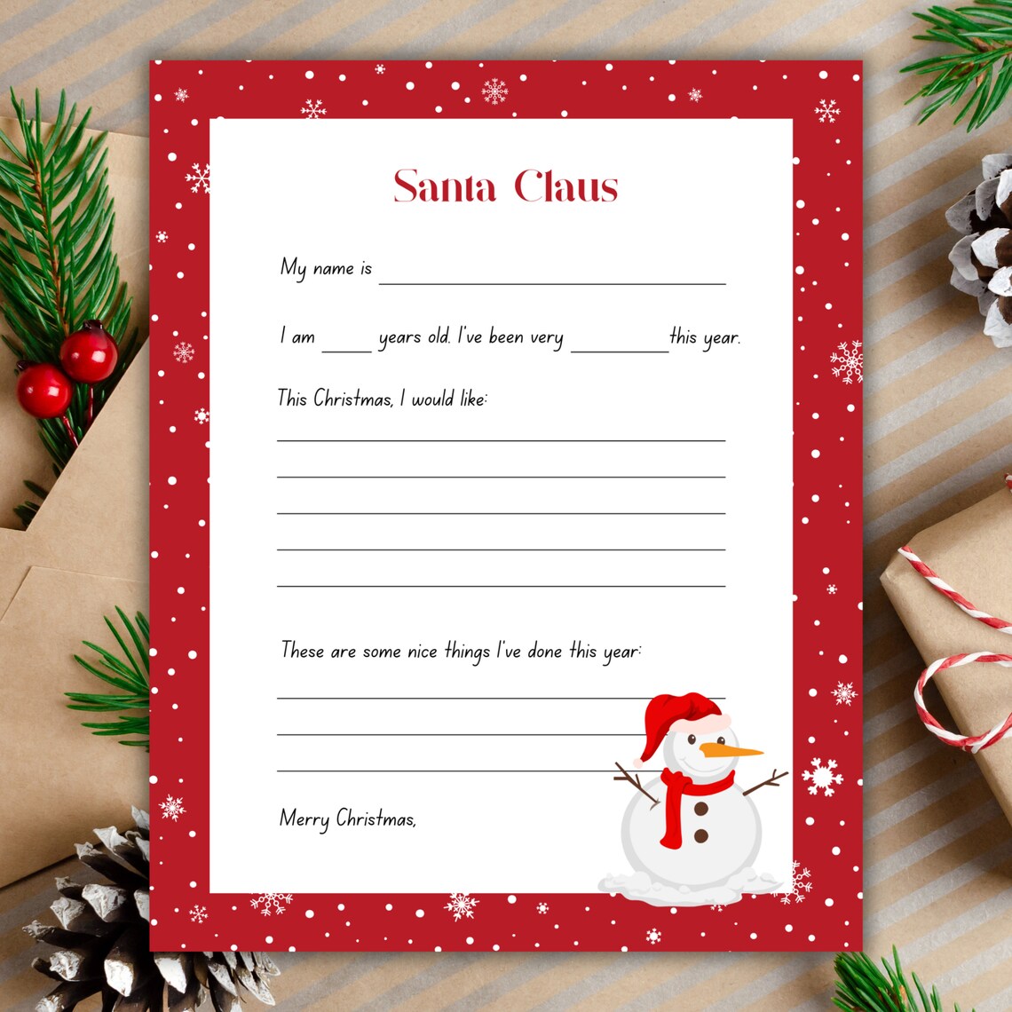 Editable Letter From Santa Printable Offical Nice List Certificate ...