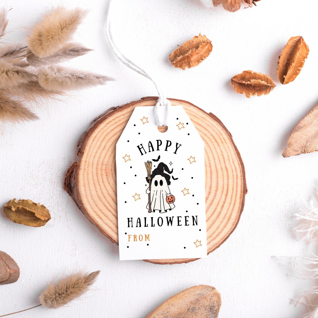 PRINTABLE Halloween Favor Tags Happy Halloween Decor Kids Holiday Party ...