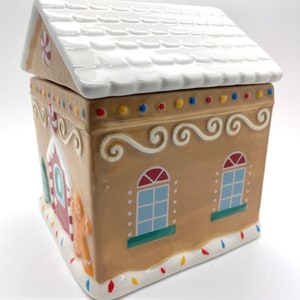 Christmas Xmas Decoration Ceramic Gingerbread House Cookie Jar - Etsy UK