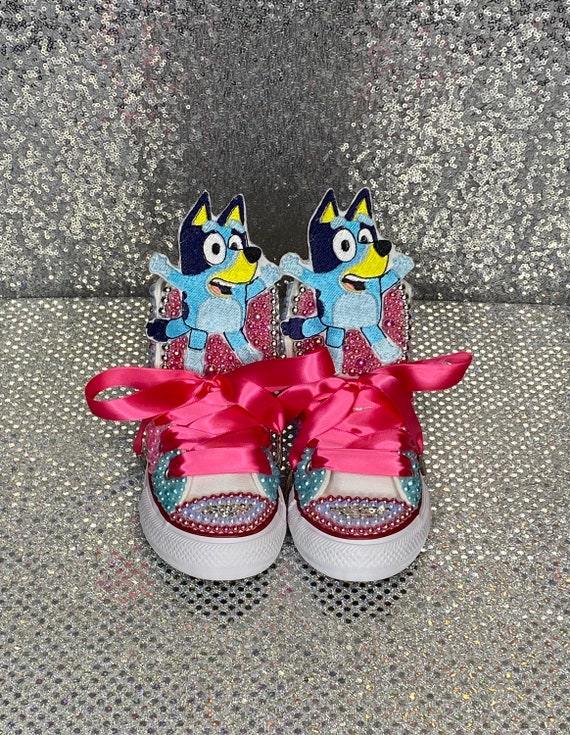 Custom Bluey Birthday Bling Shoes Pink Bluey Converse Custom | Etsy