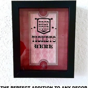 Ticket Shadow Box - Memento Frame - Large 4" Slot on Top of Frame ...