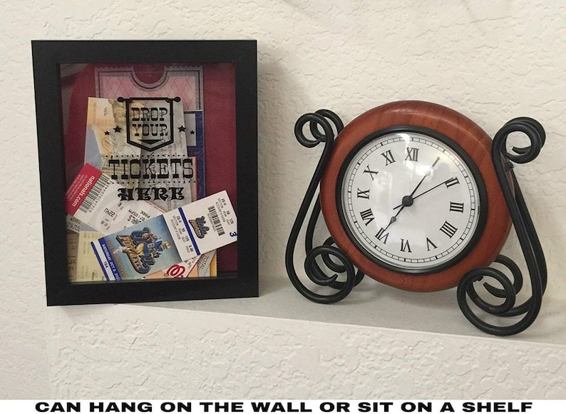 Ticket Shadow Box - Memento Frame - Large 4" Slot on Top of Frame ...