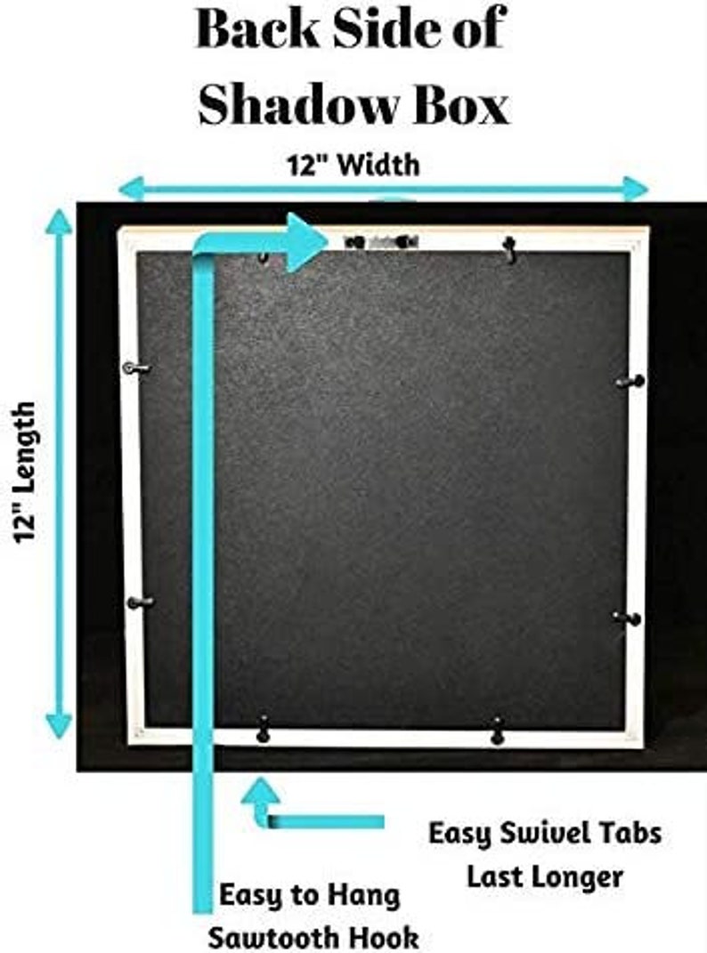 Black Shadow Box Frames (2-packs) W/ Linen Background & 8 Stick Pins, Deep Display Box for Art ...