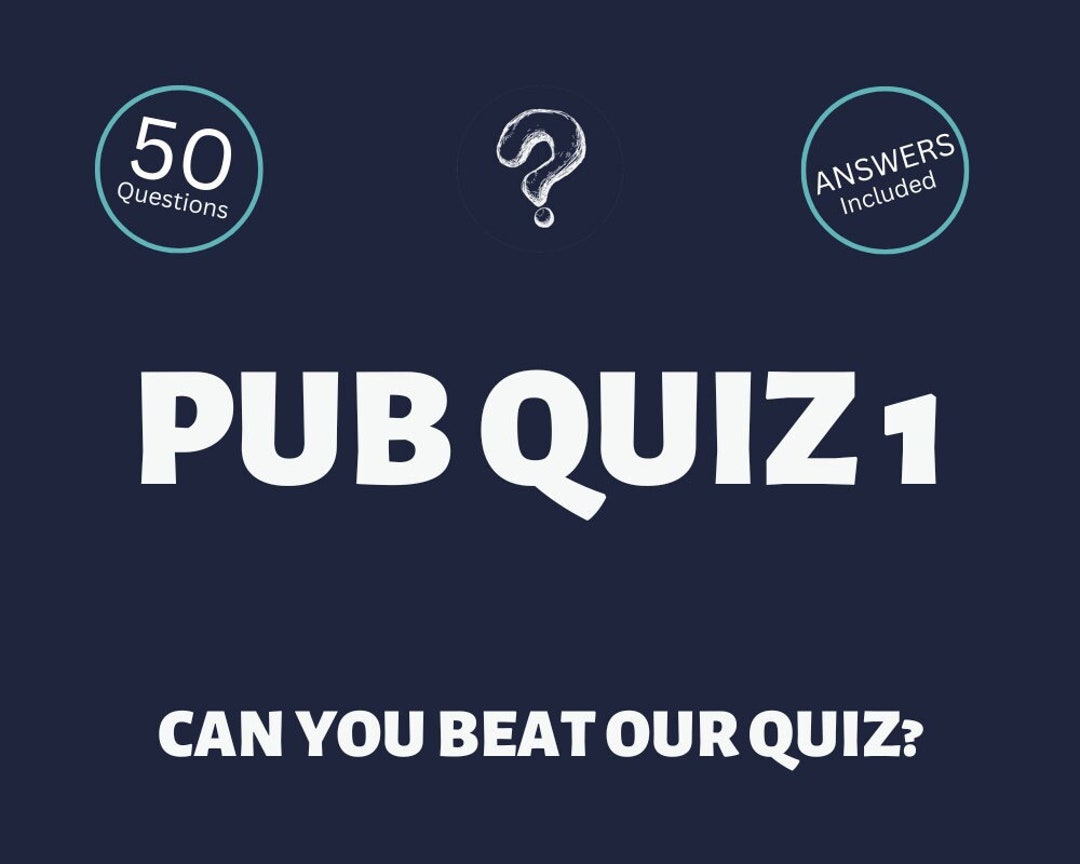 Pub Quiz 1: Trivia Powerpoint Game (50 Questions) - Etsy