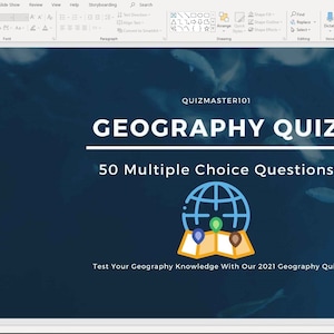Geography Quiz - Customizable Powerpoint Quiz - Ready to Play Trivia ...