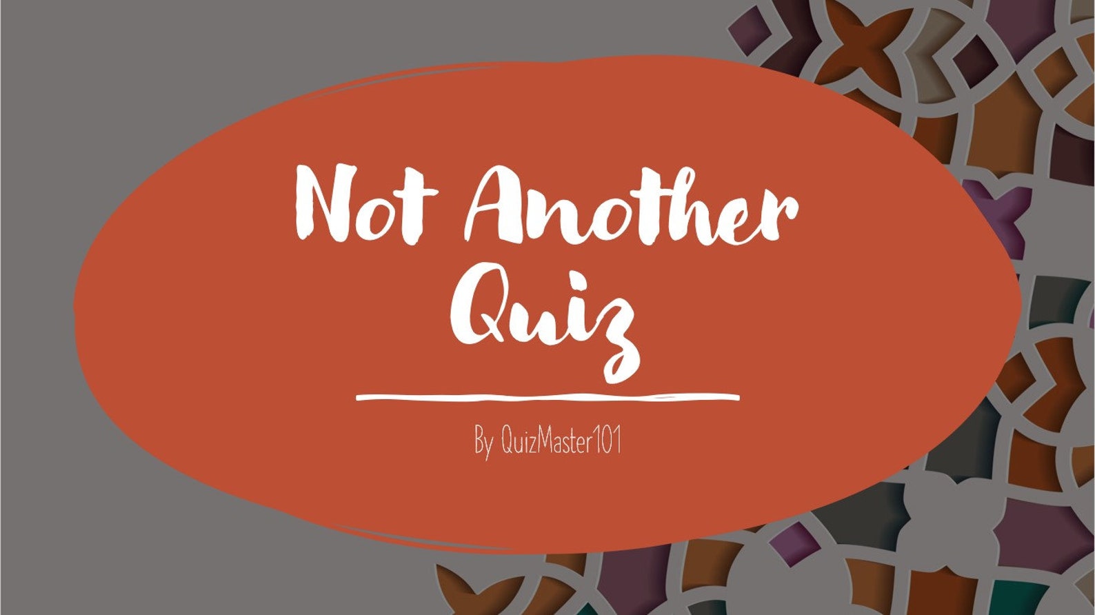 Not Another Quiz - Customizable Powerpoint Quiz - Ready to Play Trivia ...