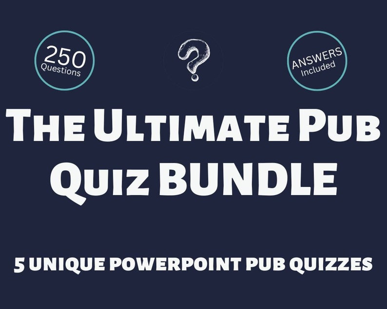 The Ultimate Pub Quiz Bundle Virtual Games Trivia Night - Etsy