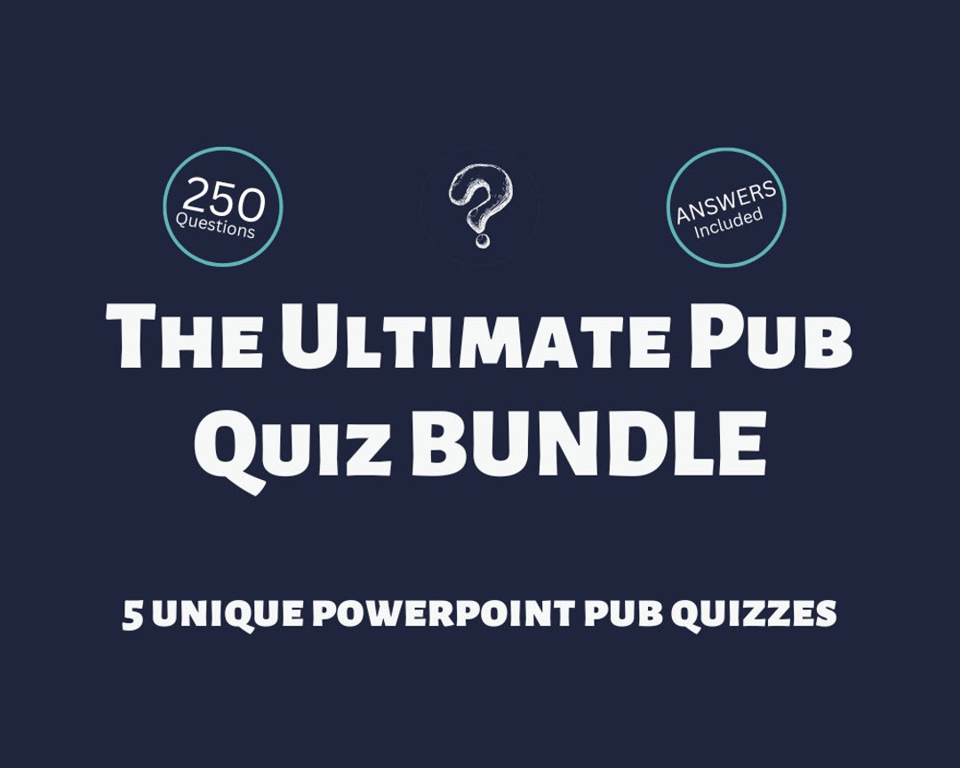 The Ultimate Pub Quiz Bundle - Virtual Games Trivia Night - Five ...